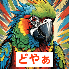 Stiker Ekspresif Si Burung Nuri - Stiker LINE | LINE STORE