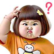 Chubby Girl Funny face111(MINI) – LINE stickers | LINE STORE