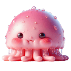 Pink Jellyfish Zoning Out – LINE stickers | LINE STORE