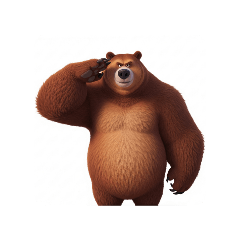 saluting bear 1 – LINE stickers | LINE STORE