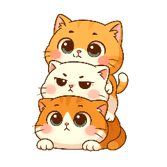 Cat Moods (The Chibi Trio) - LINE スタンプ | LINE STORE