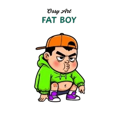 ossy art fat boy – LINE stickers | LINE STORE