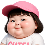 Chubby Girl Funny face115(BIG) – LINE stickers | LINE STORE
