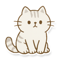 A little gray catty – LINE stickers | LINE STORE