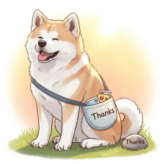The Cozy Paw Pocket: Sweet Akita Smiles! - LINE スタンプ | LINE STORE