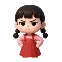 Annyeong: Cute little girl (mini) – LINE stickers | LINE STORE