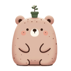 Beruang Tanaman Mager - Stiker LINE | LINE STORE