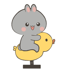 Adorable Rabbit Grey 2 : Animated - LINE スタンプ | LINE STORE