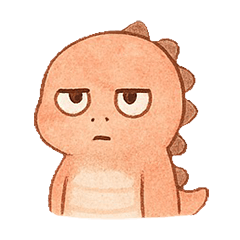 Mela Orange dinosaur – LINE stickers | LINE STORE