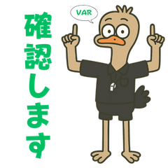Ostrich Referee - Funny Soccer Stickers - Stiker LINE | LINE STORE