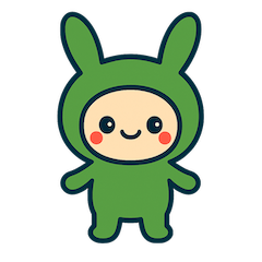 Kin-chan Green Rabbit Costume Ver. 1 – LINE貼圖 | LINE STORE