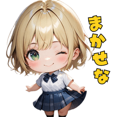 Blonde Gyaru JK Stickers – LINE 스티커 | LINE STORE