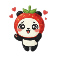 Panda Strawberry – LINE stickers | LINE STORE