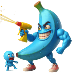 Crazy Big Blue Banana – LINE stickers | LINE STORE