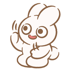 A bit weird rabbit Sticker – LINE stickers | LINE STORE