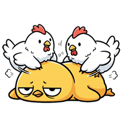 Round-headed chick (no tex) – LINE貼圖 | LINE STORE
