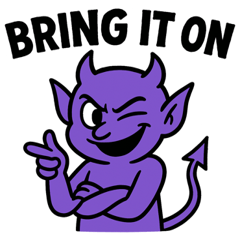 Purple Devil Global Edition YO – LINE stickers | LINE STORE