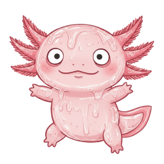 Slippery & chill! Axolotl stickers! – LINE stickers | LINE STORE