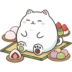 Mochi Paw Cat – Stickers LINE | LINE STORE