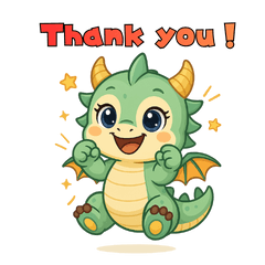 Cheerful Dragon Chappy Happy Days - LINE スタンプ | LINE STORE