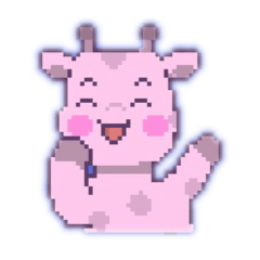 Cute Pink Giraffe Stickers Kawaii Vinyl – LINE stickers | LINE STORE