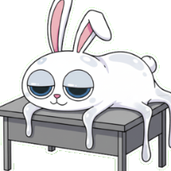 Cute Bunny's Painful Work Diary – LINE stickers | LINE STORE