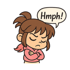 Cute Moody Girl Sassy & Fun Expressions – LINE stickers | LINE STORE