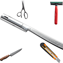 Blades cutters, razors, kitchen knives – LINE stickers | LINE STORE