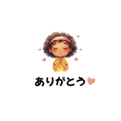 Cute Happy Girl Stickers for Daily Chat! – LINE stickers | LINE STORE