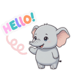 Hello Hello elephant – LINE stickers | LINE STORE