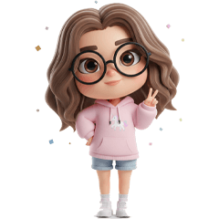 Minnie-chan, the girl with glasses – LINE stickers | LINE STORE