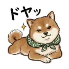 Stubborn Shiba Inu Dog – LINE stickers | LINE STORE