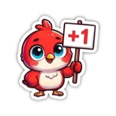 Daily Chat Essentials -Little Red Bird – LINE stickers | LINE STORE