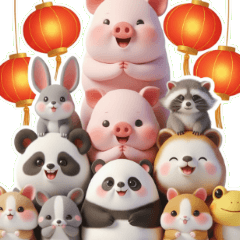 Animal Family Blessings Happy Every – LINE stickers | LINE STORE