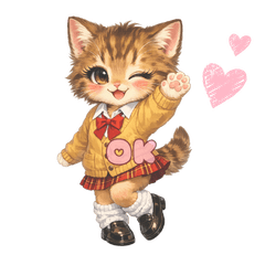 Cute Japanese Gyaru Cat-Anime Stickers – LINE stickers | LINE STORE