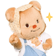 Butterbear - Nong Noey Bouncy Belly – LINE stickers | LINE STORE
