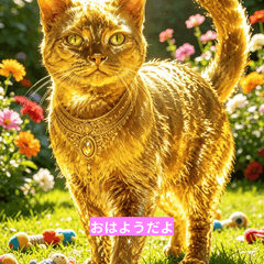 Golden and Silver Cat Friends Stickers – สติกเกอร์ LINE | LINE STORE