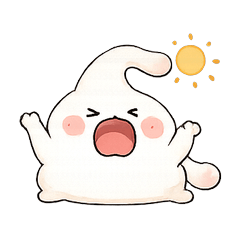 Mochi Bunny | Cute Daily Stickers - LINE スタンプ | LINE STORE