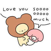 Fluffy Couple: Valentine – LINE stickers | LINE STORE
