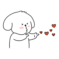 Adorable white dog – LINE stickers | LINE STORE