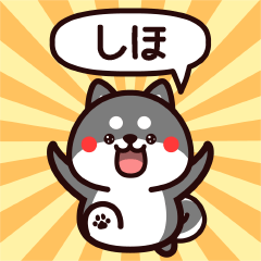 Sticker to Shiho from black Shiba – LINE stickers | LINE STORE
