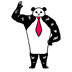 the polite Panda-men – LINE貼圖 | LINE STORE