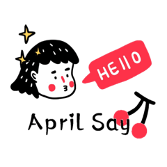 April-Name-Sticker – Stickers LINE | LINE STORE