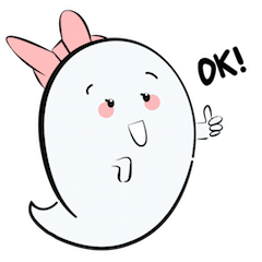 Momo the Gullible Ghost - LINE スタンプ | LINE STORE