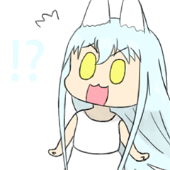 Greedy dog white - Stiker LINE | LINE STORE