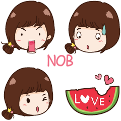 NOB yiwah emoji e – Stickers LINE | LINE STORE