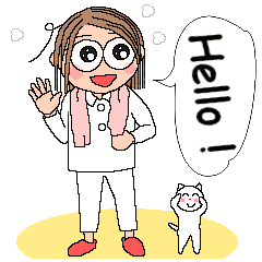 First of all,Hello or Good evening. O-O - LINE スタンプ | LINE STORE