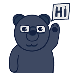 Indigo bear – LINE stickers | LINE STORE
