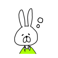 The rabbit of no saying - Stiker LINE | LINE STORE