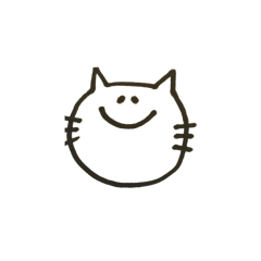 Simple handwriting cat Everyday - Stiker LINE | LINE STORE